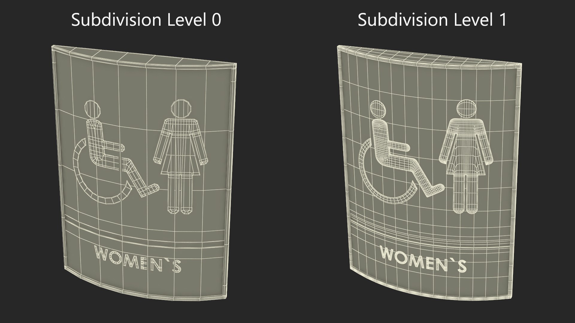 3D Womens Accessible Restroom Sign - TurboSquid 2042736