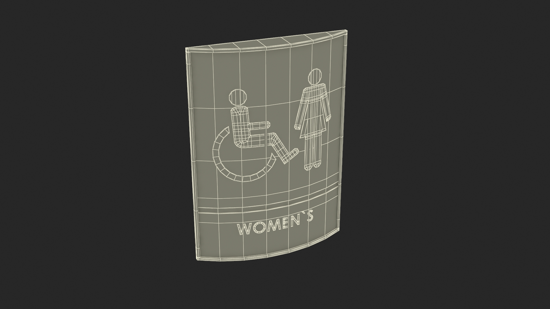 3D Womens Accessible Restroom Sign - TurboSquid 2042736