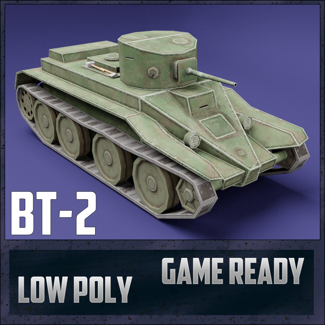 Bt-2 Tank Ussr Toon 3D Model - TurboSquid 1242823