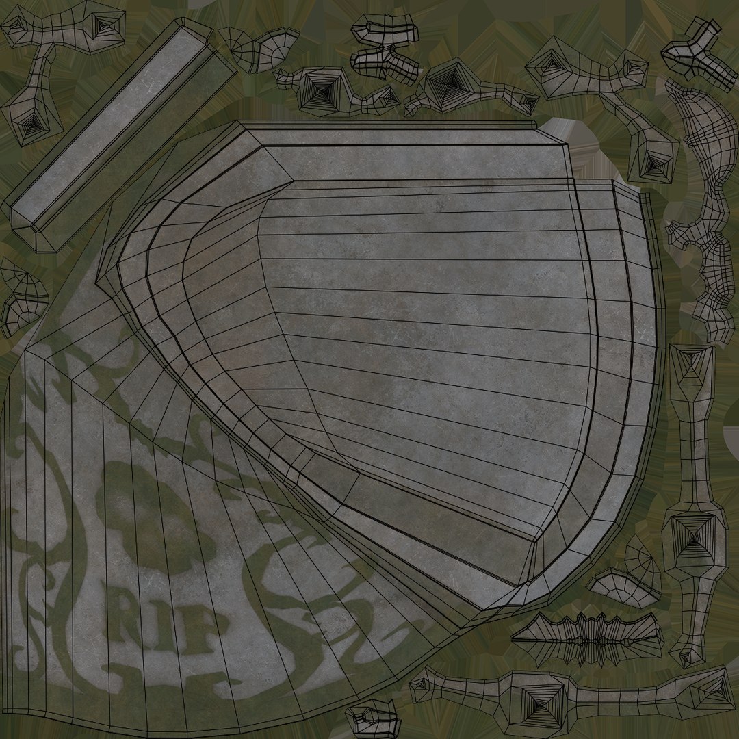 3D Gravestone Grave Model - TurboSquid 1612923