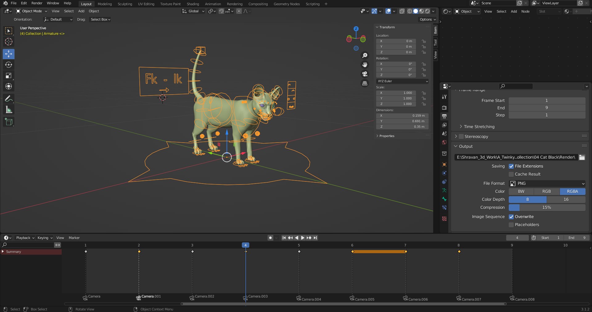 Cat Black Rigged In Blender 3D - TurboSquid 1984120