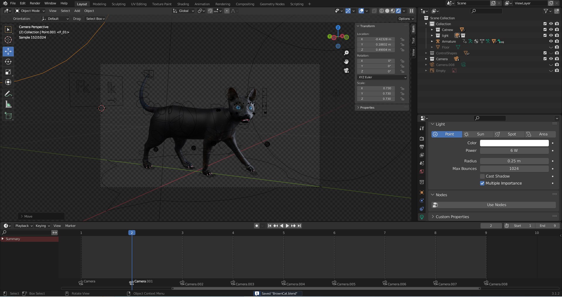 Cat Black Rigged In Blender 3D - TurboSquid 1984120