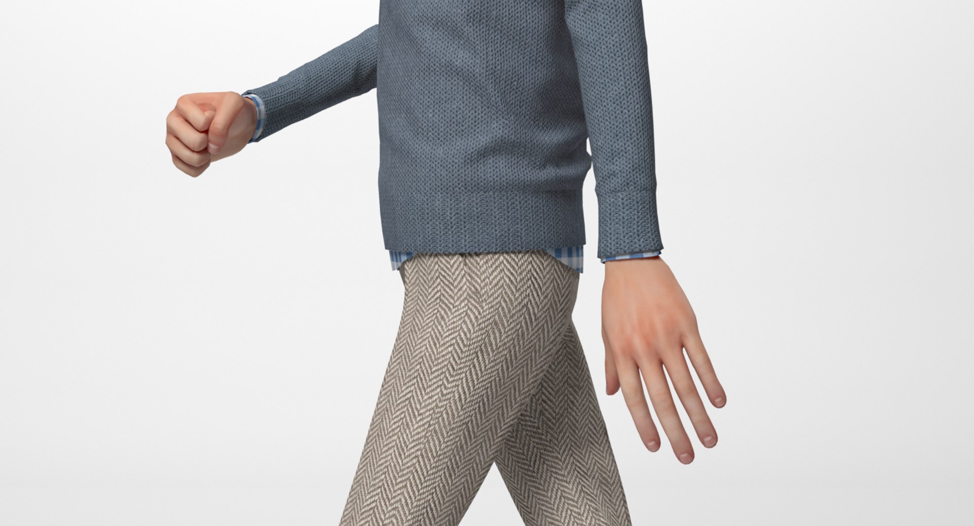 3D Office Guy Cartoon Tall Model - TurboSquid 1305083