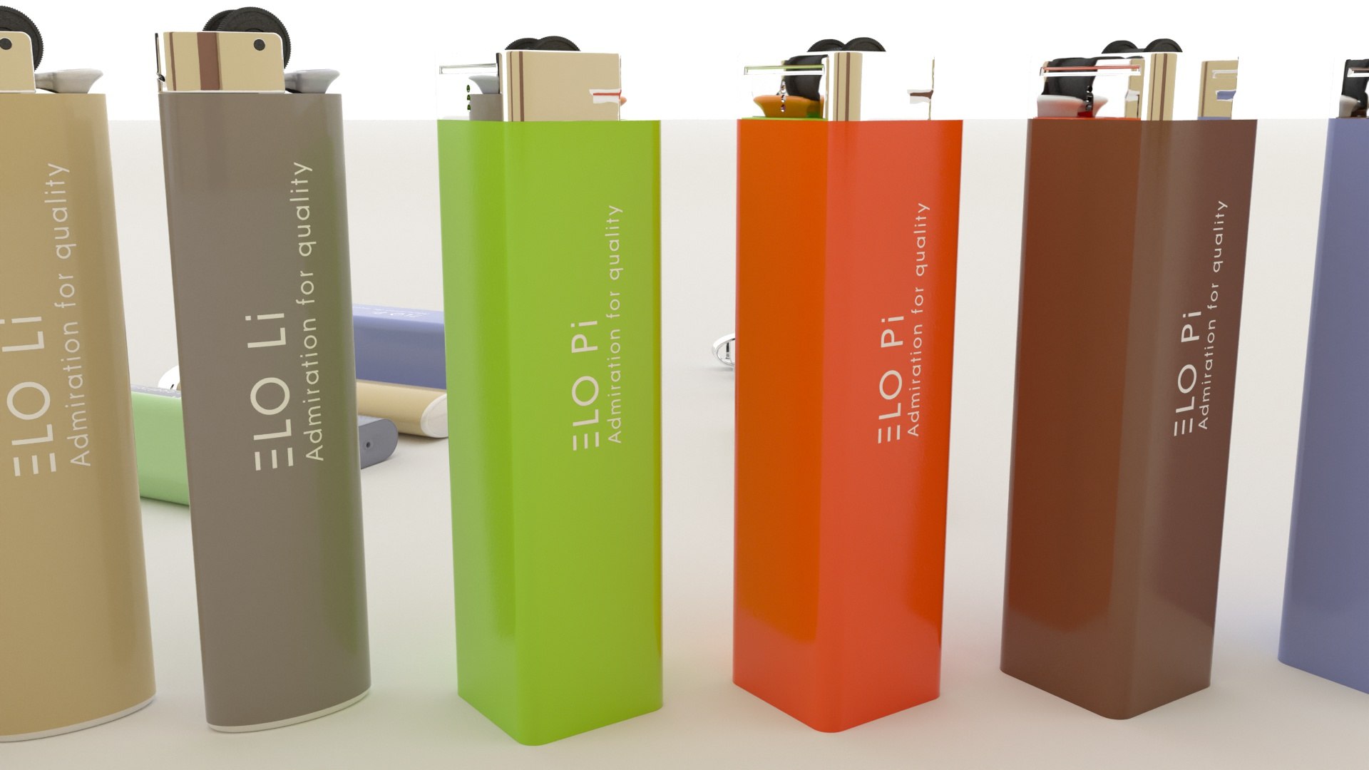 3D Model 4 Lighters - TurboSquid 1945331