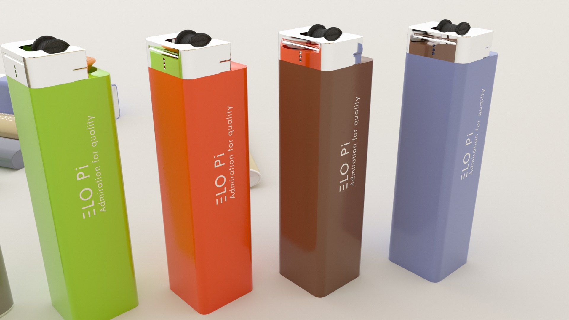 3D Model 4 Lighters - TurboSquid 1945331