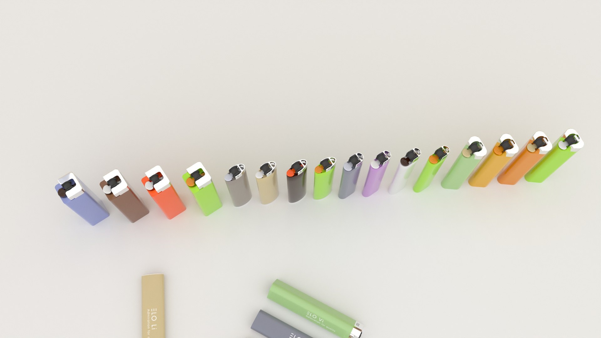 3D Model 4 Lighters - TurboSquid 1945331