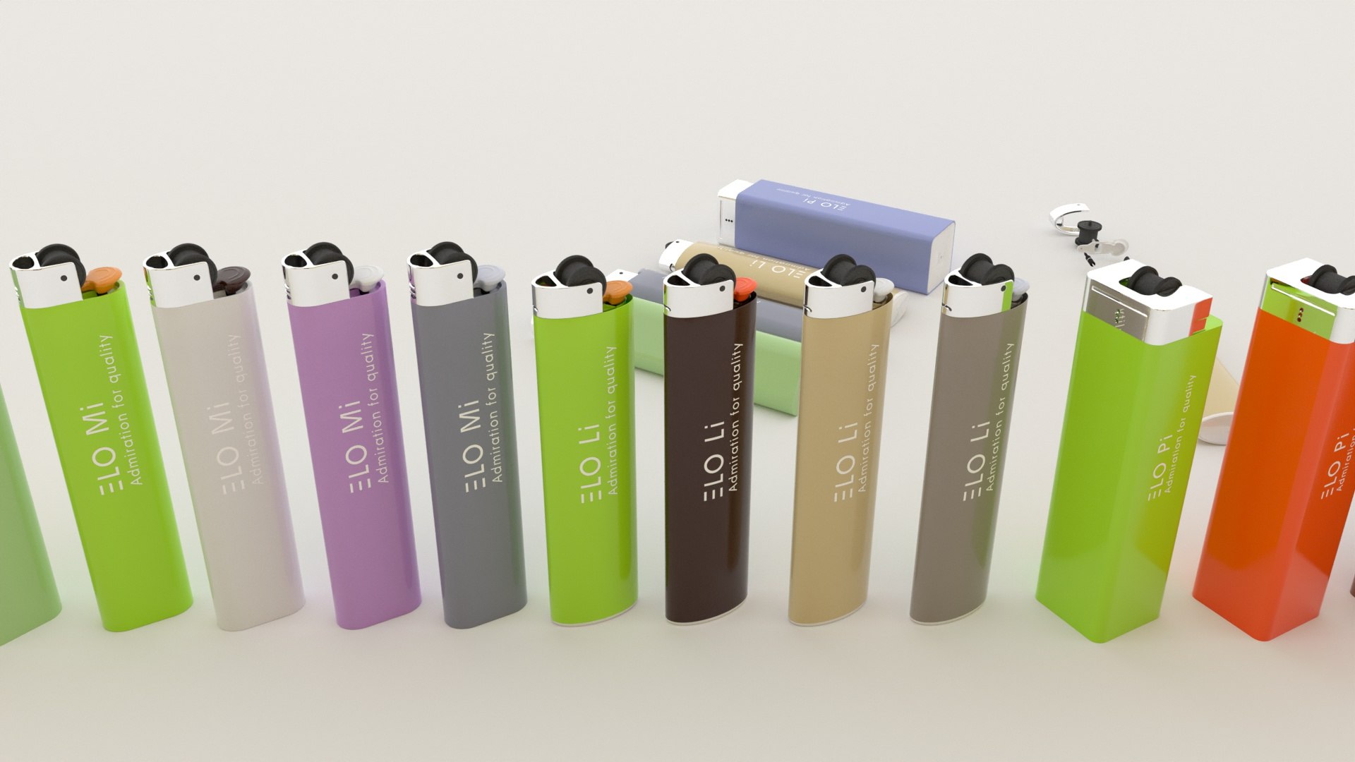 3D Model 4 Lighters - TurboSquid 1945331