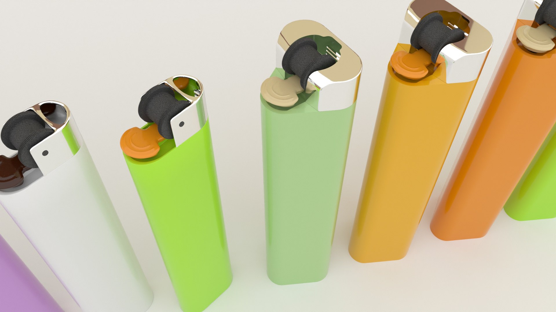 3D Model 4 Lighters - TurboSquid 1945331