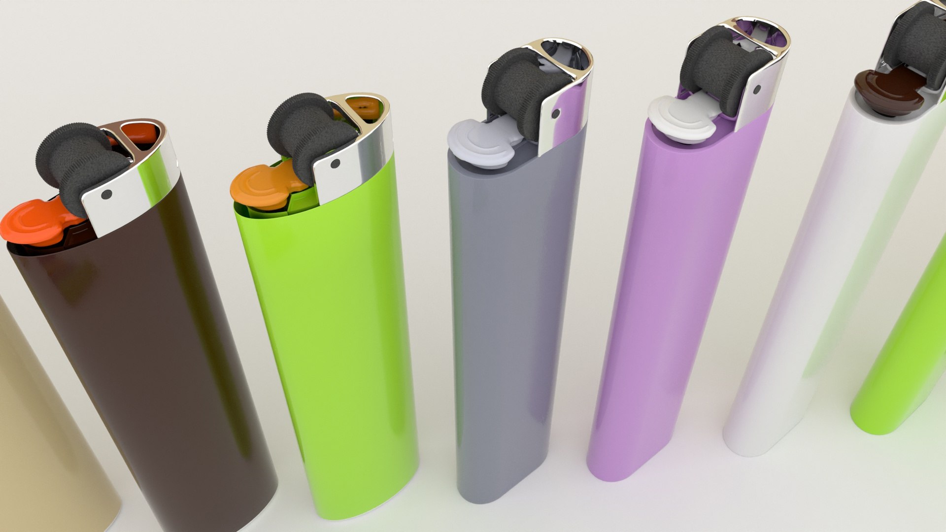 3D Model 4 Lighters - TurboSquid 1945331