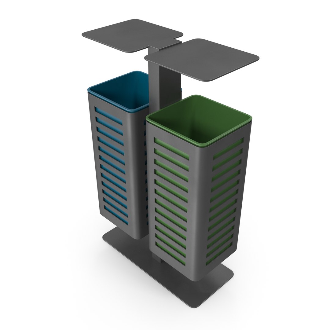 Trash can model - TurboSquid 1944910