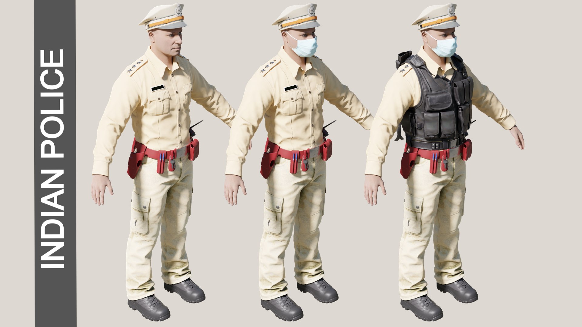 3D Indian Police Man - TurboSquid 2173441