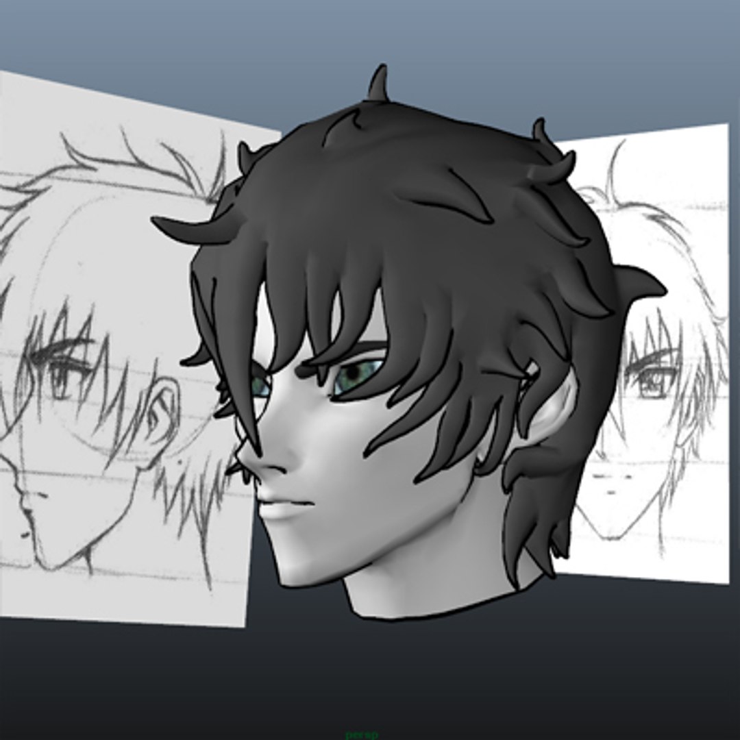 Maya Anime Style Head