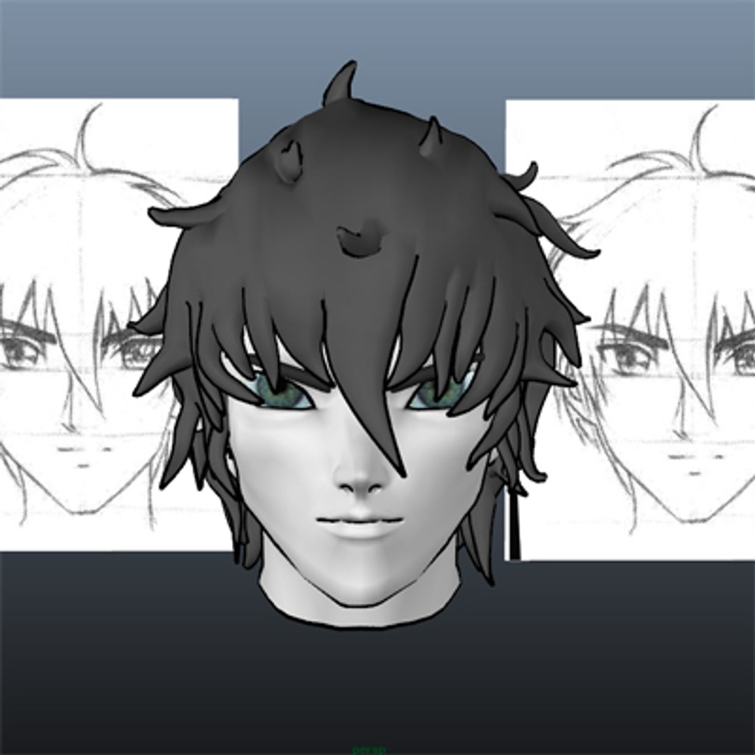 Maya Anime Style Head