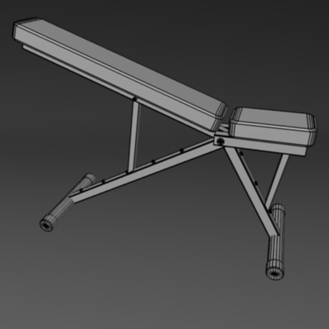 Gym Bench 3d Model