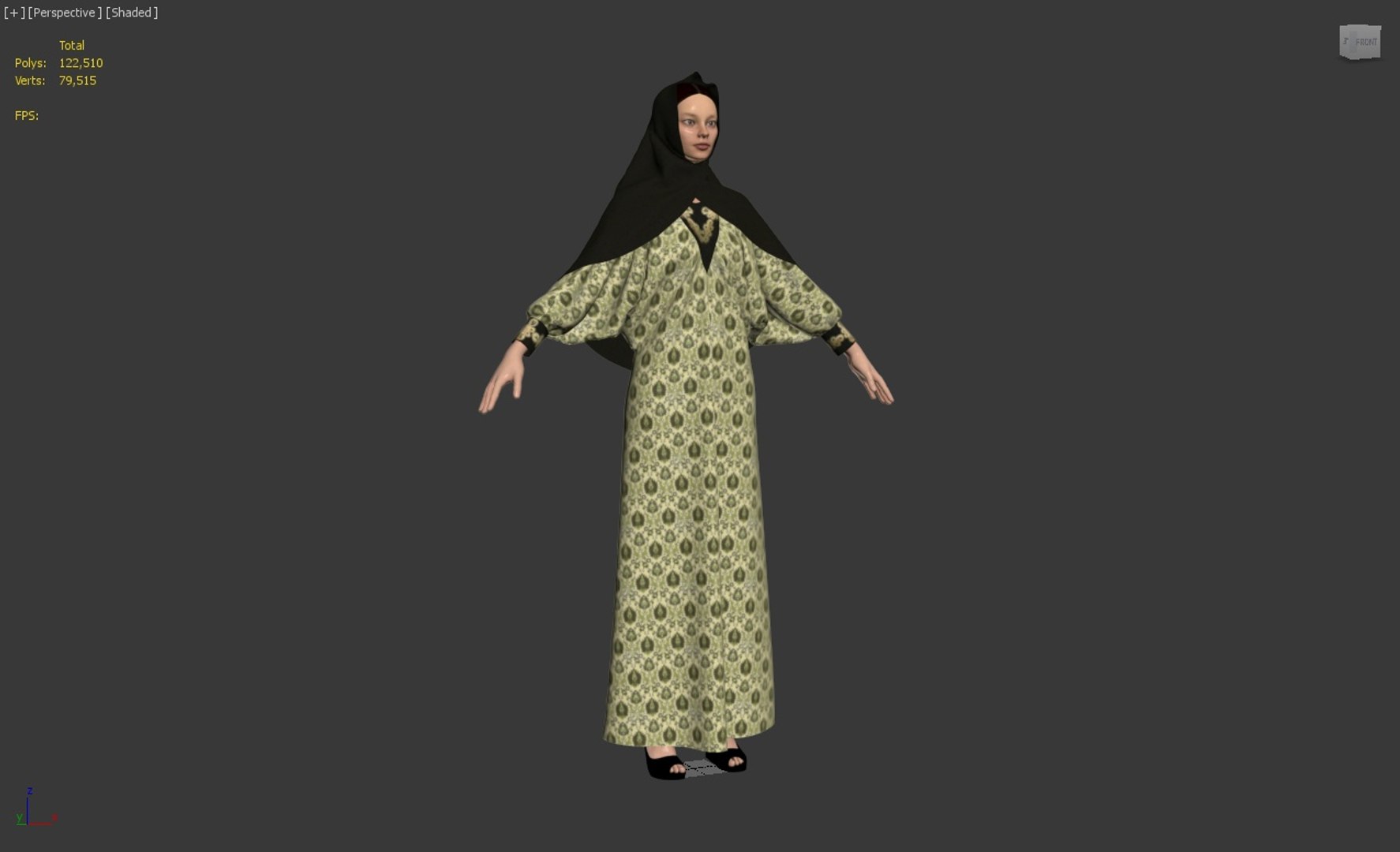 3D Clothing Arabic Abaya - TurboSquid 1596986