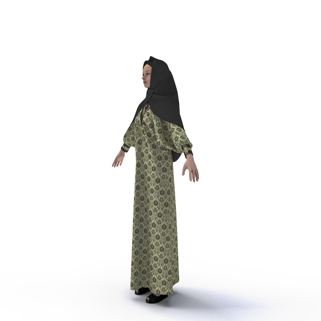 3D Clothing Arabic Abaya - TurboSquid 1596986