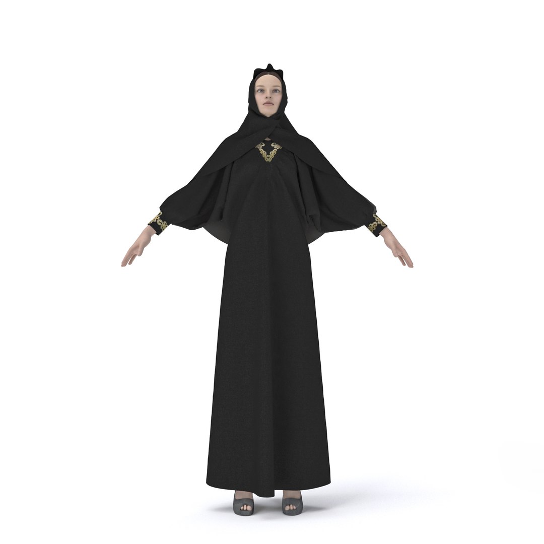 3D Clothing Arabic Abaya - TurboSquid 1596986