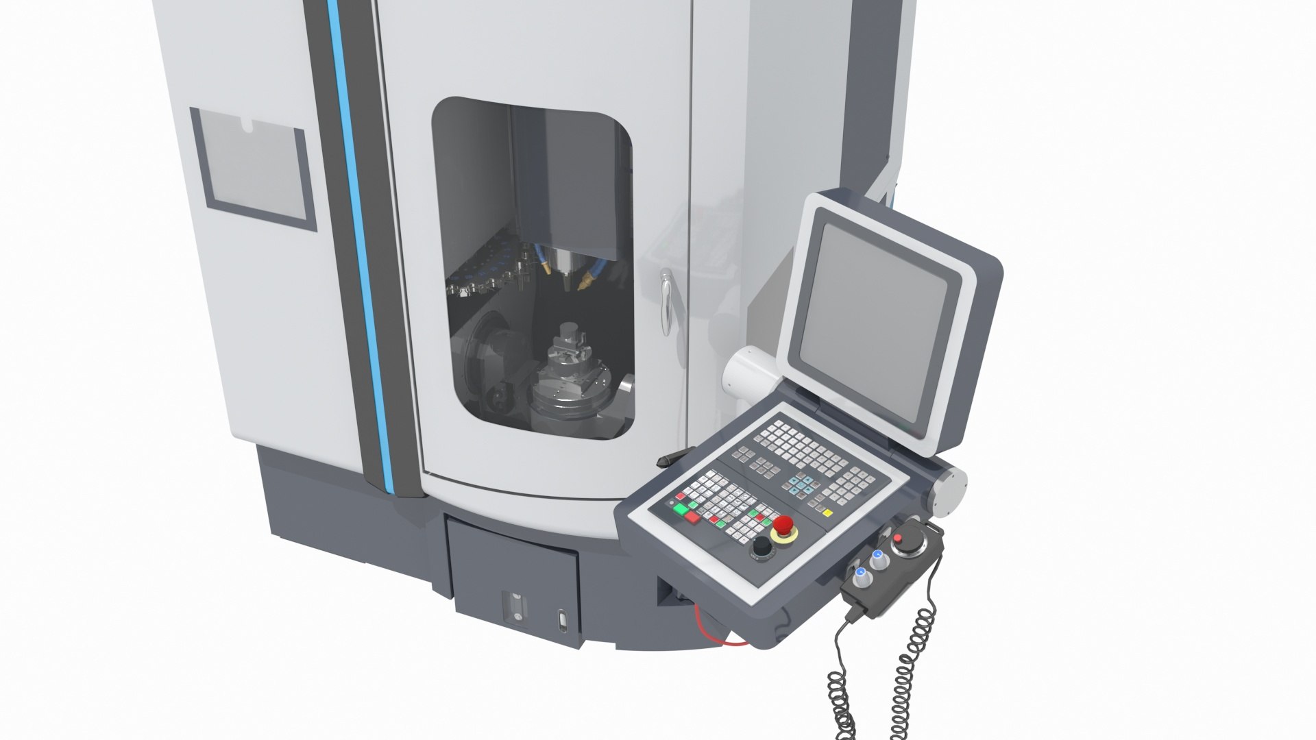 CNC Five axis machining center 3D model - TurboSquid 2081285