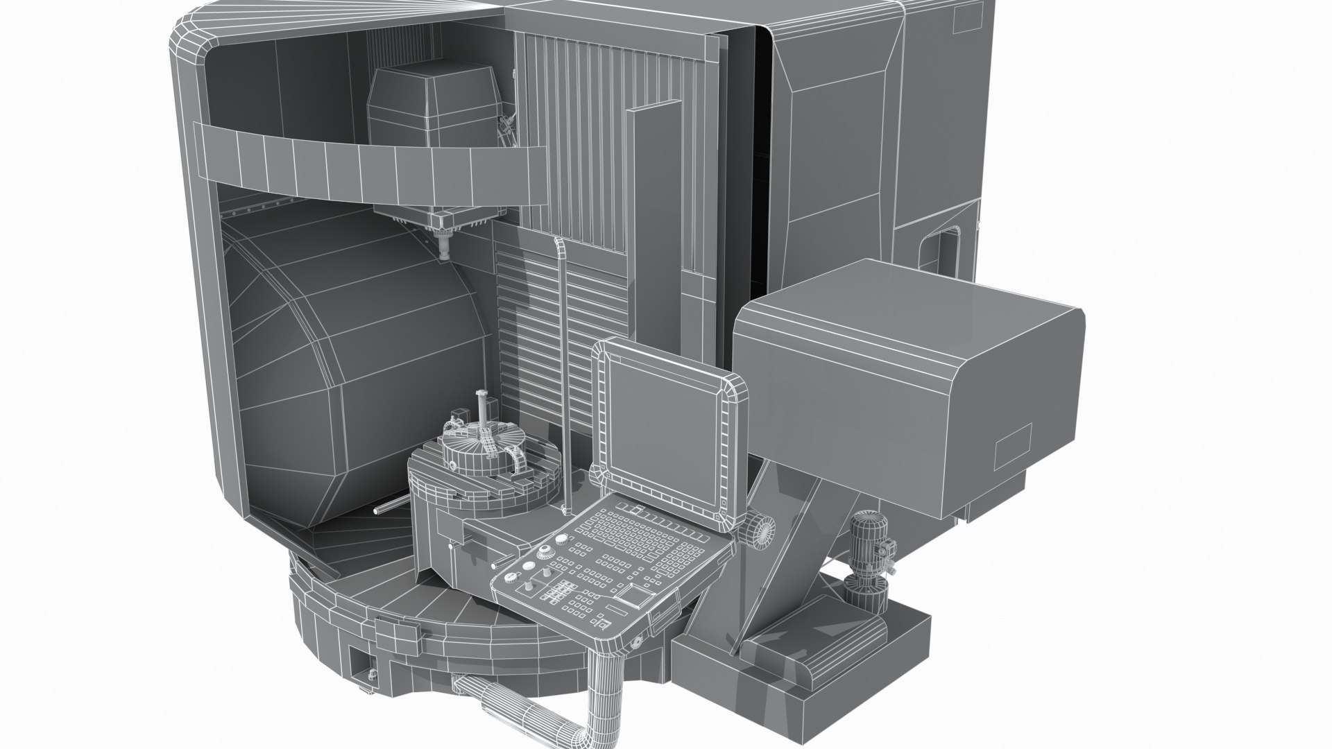 CNC Five axis machining center 3D model - TurboSquid 2081285