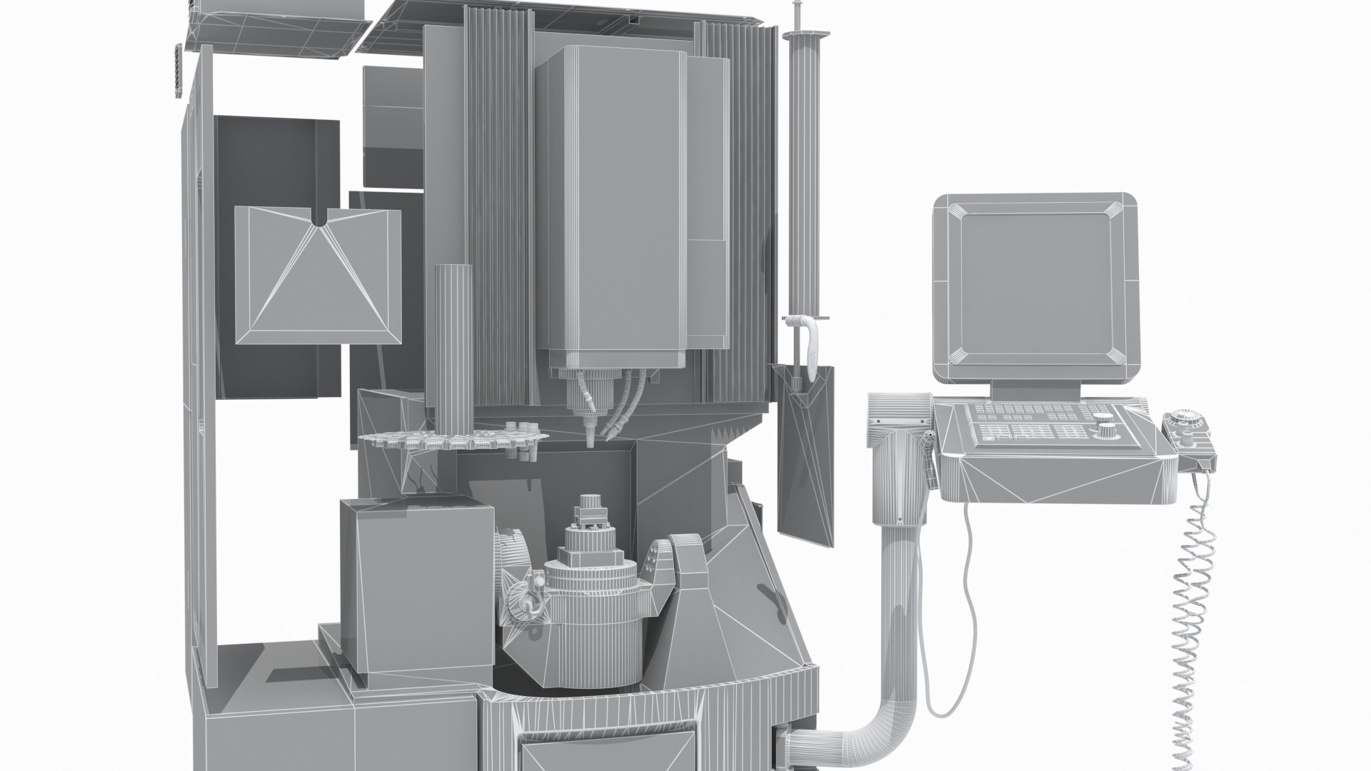 CNC Five axis machining center 3D model - TurboSquid 2081285