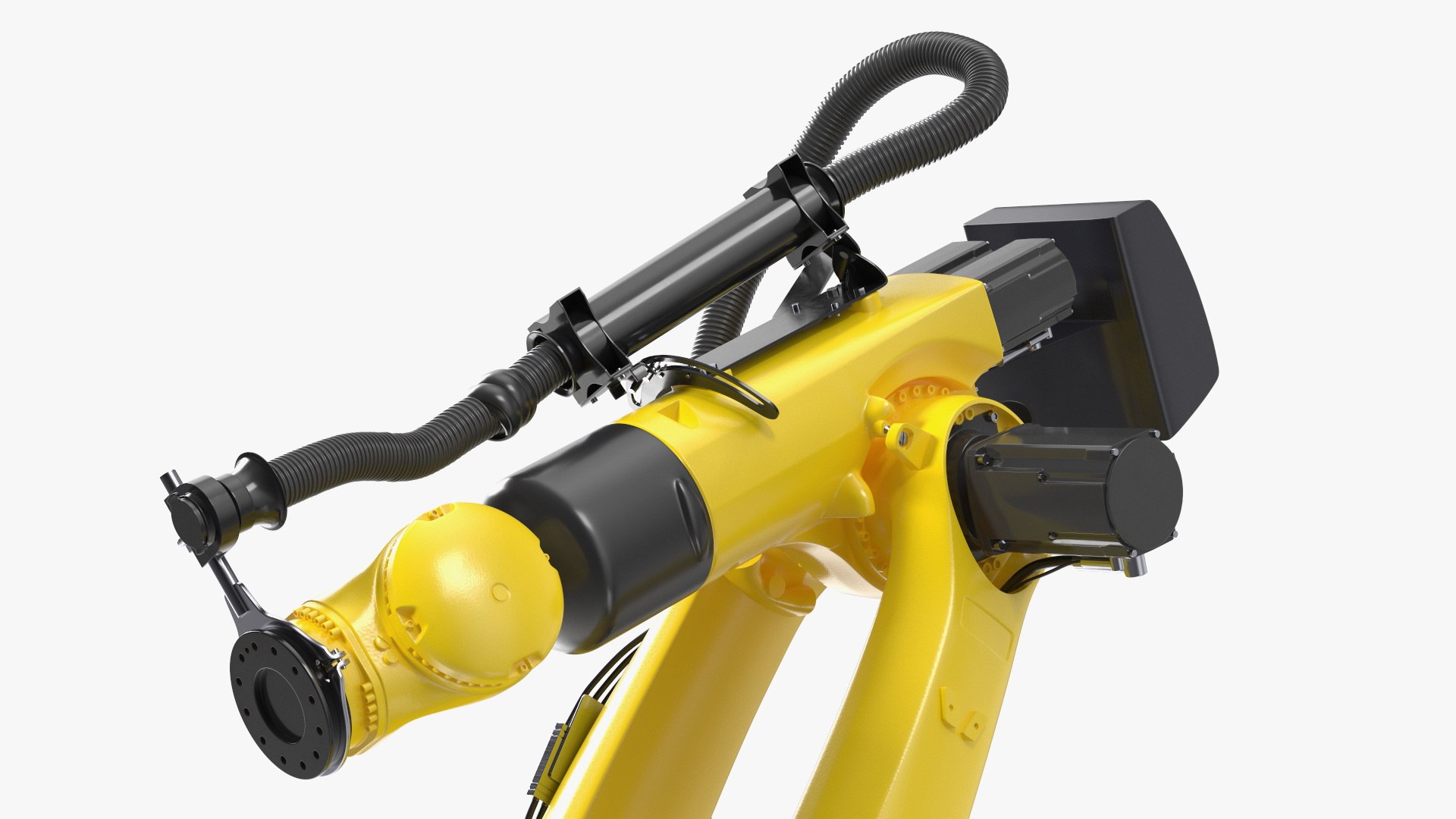3D Robotic Arm Yellow On Rails Rigged For Maya - TurboSquid 2357156