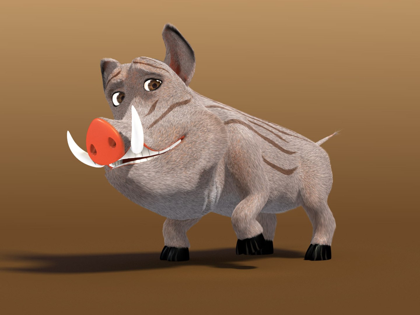 3d Model Boar Animation