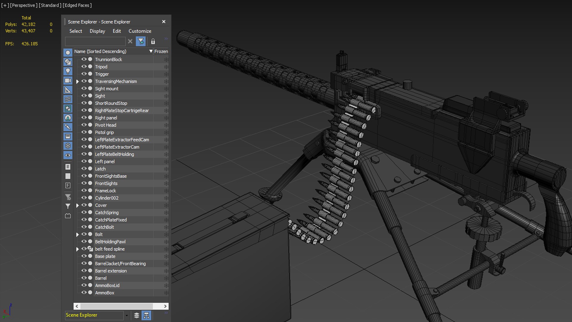 3D Browning M1919A4 - TurboSquid 1783605