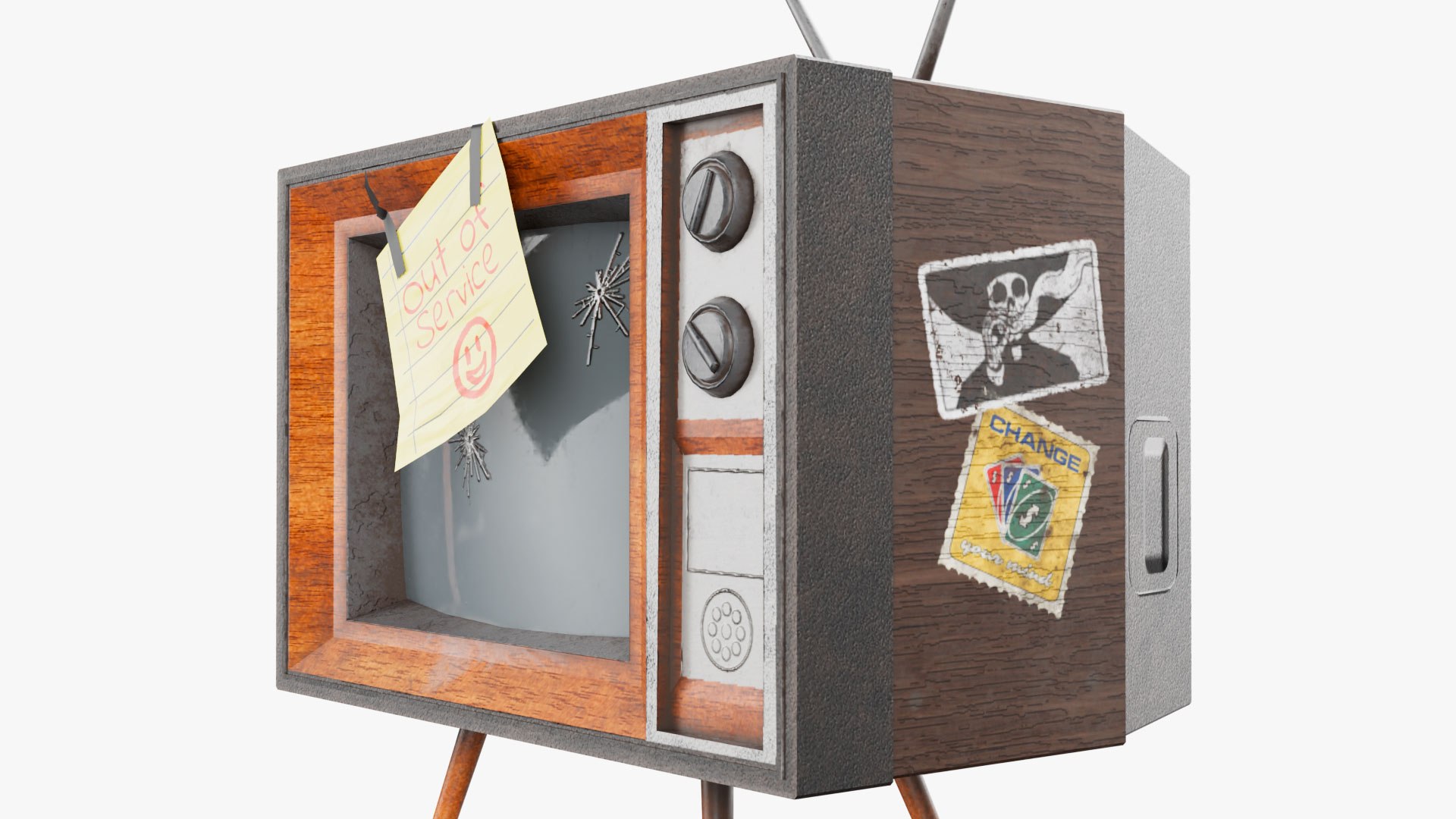 Free Old Retro TV 3D Model - TurboSquid 2214712