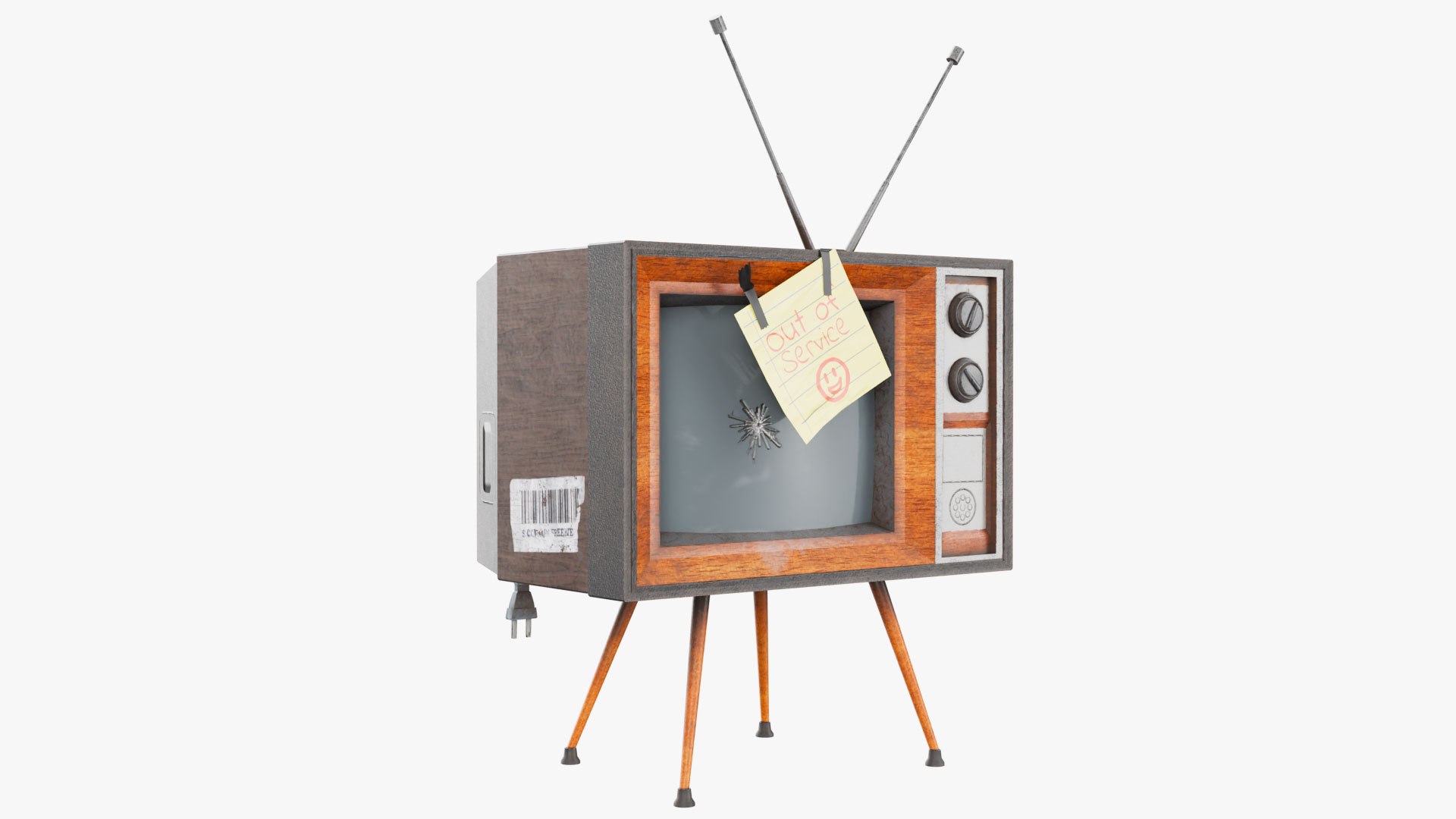 Free Old Retro TV 3D Model - TurboSquid 2214712