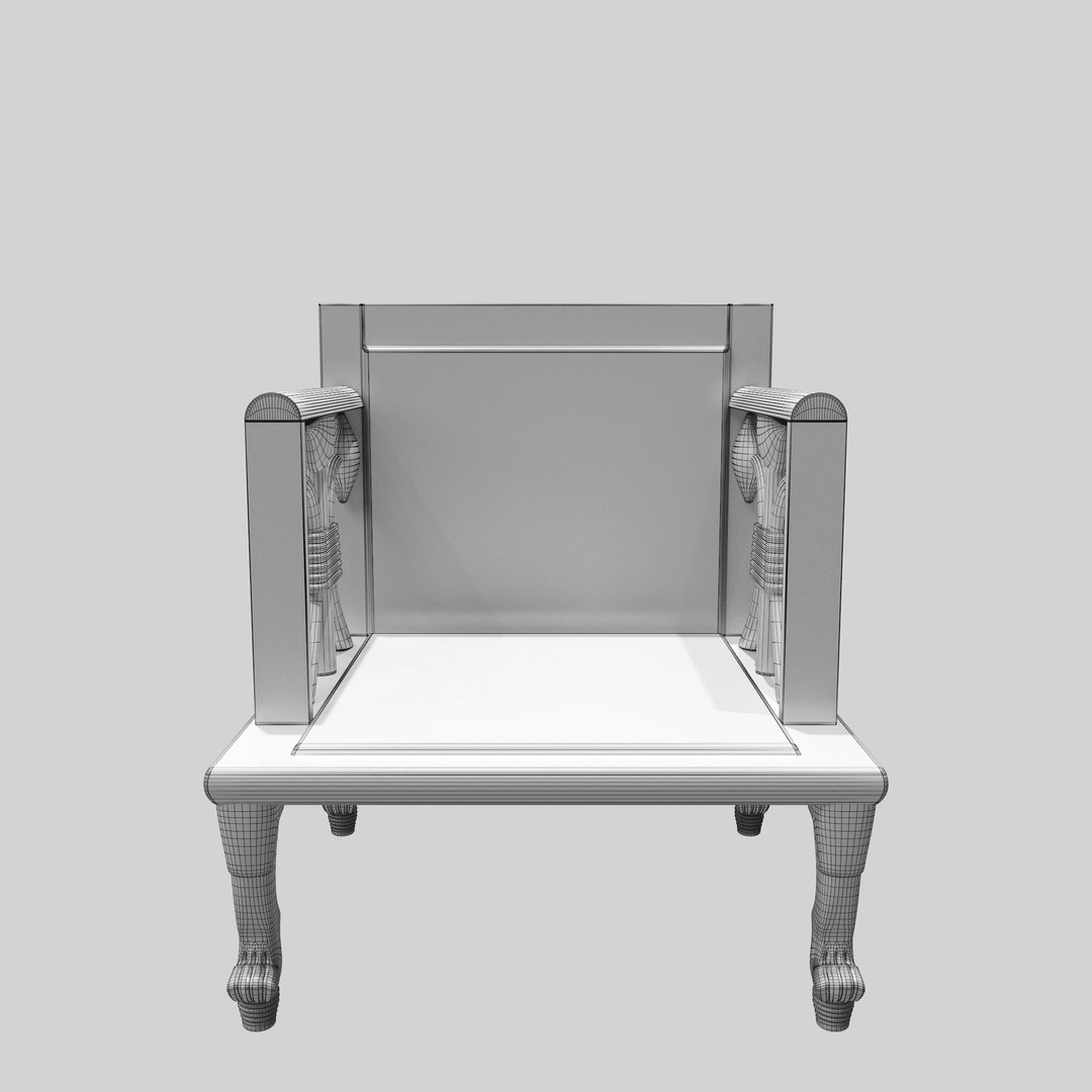 Egyptian Furniture Kit - Queen Hetepheres Armchair 3D - TurboSquid 2000658