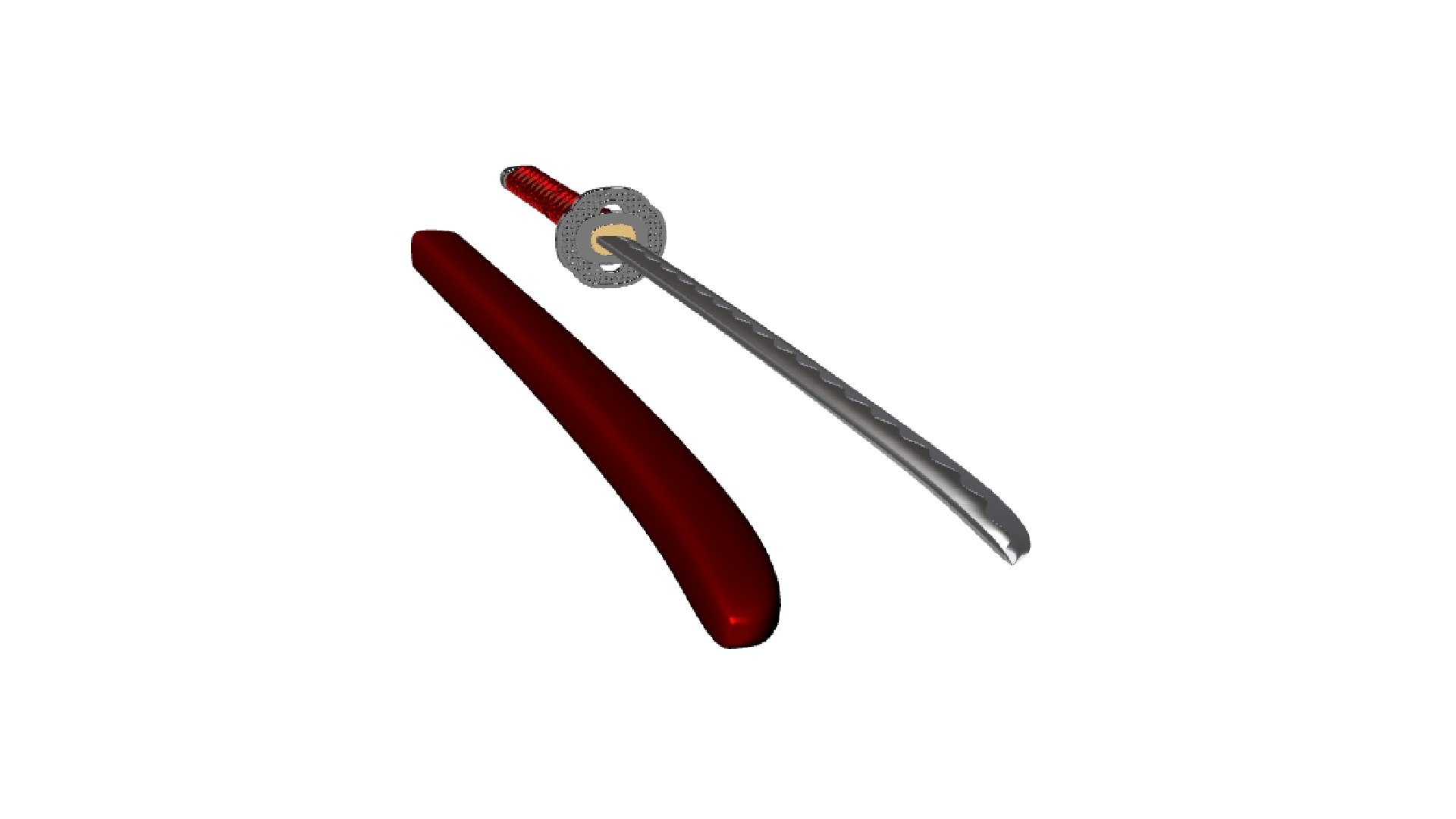 3D Model Pedang Samurai Katana - TurboSquid 2418618