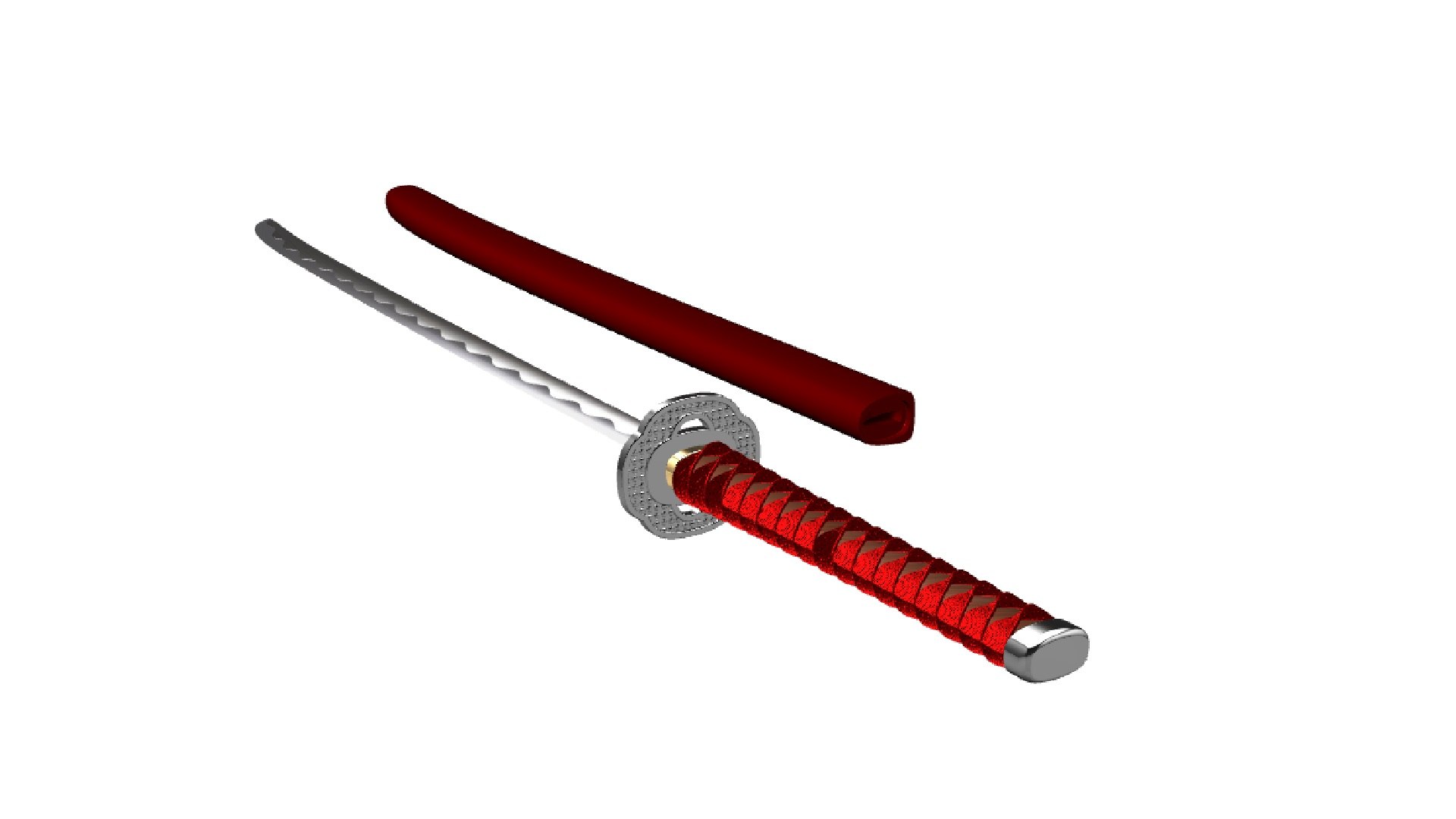 3D Model Pedang Samurai Katana - TurboSquid 2418618