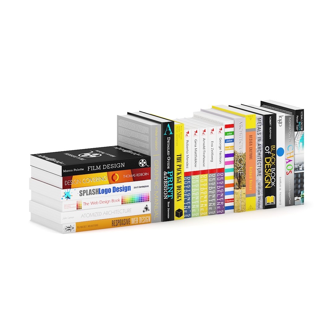 Softcover Architecture Design Books 3d Model