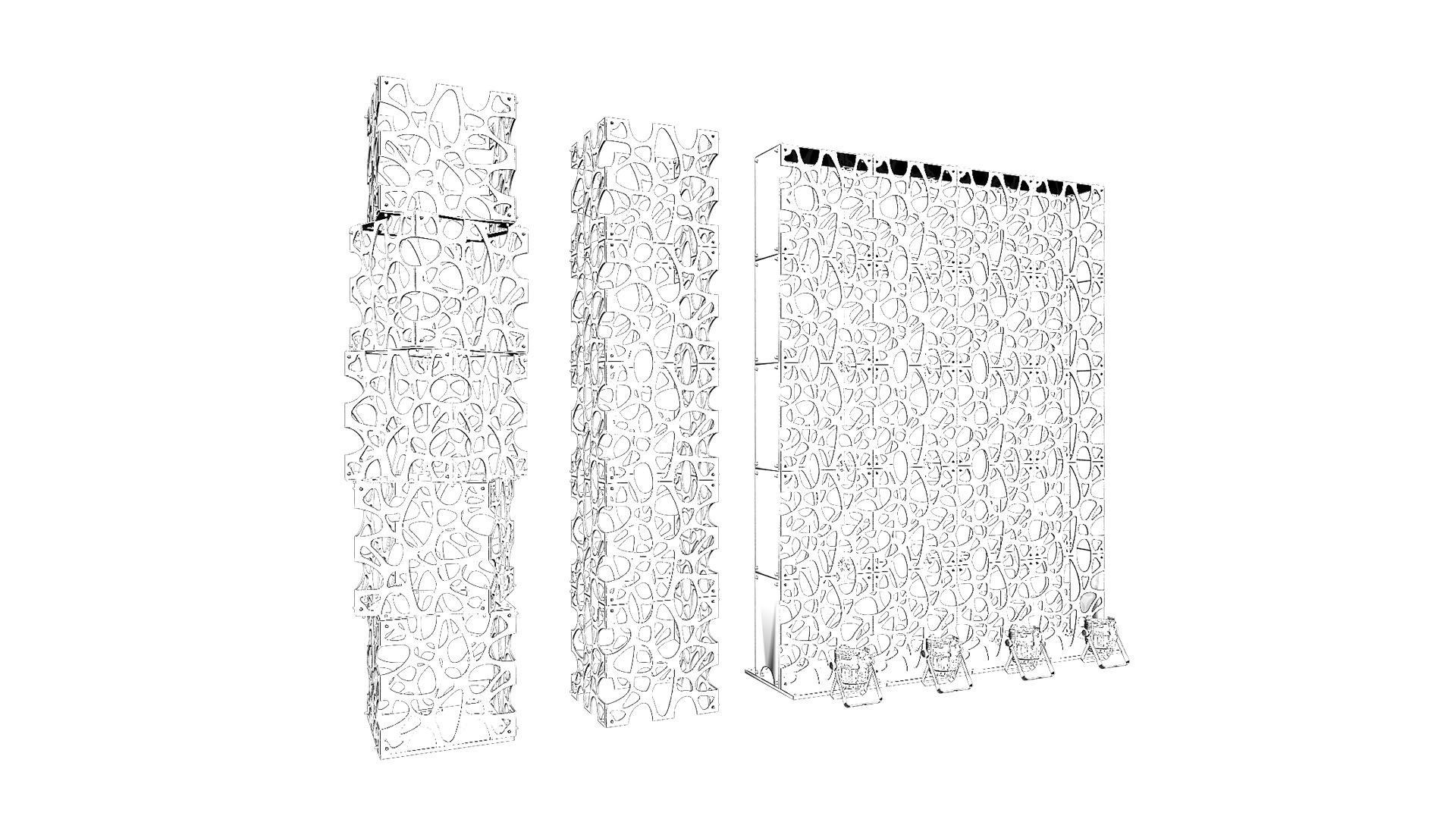 Stage Decor 3 - Modular Wall Column 3D - TurboSquid 2062141