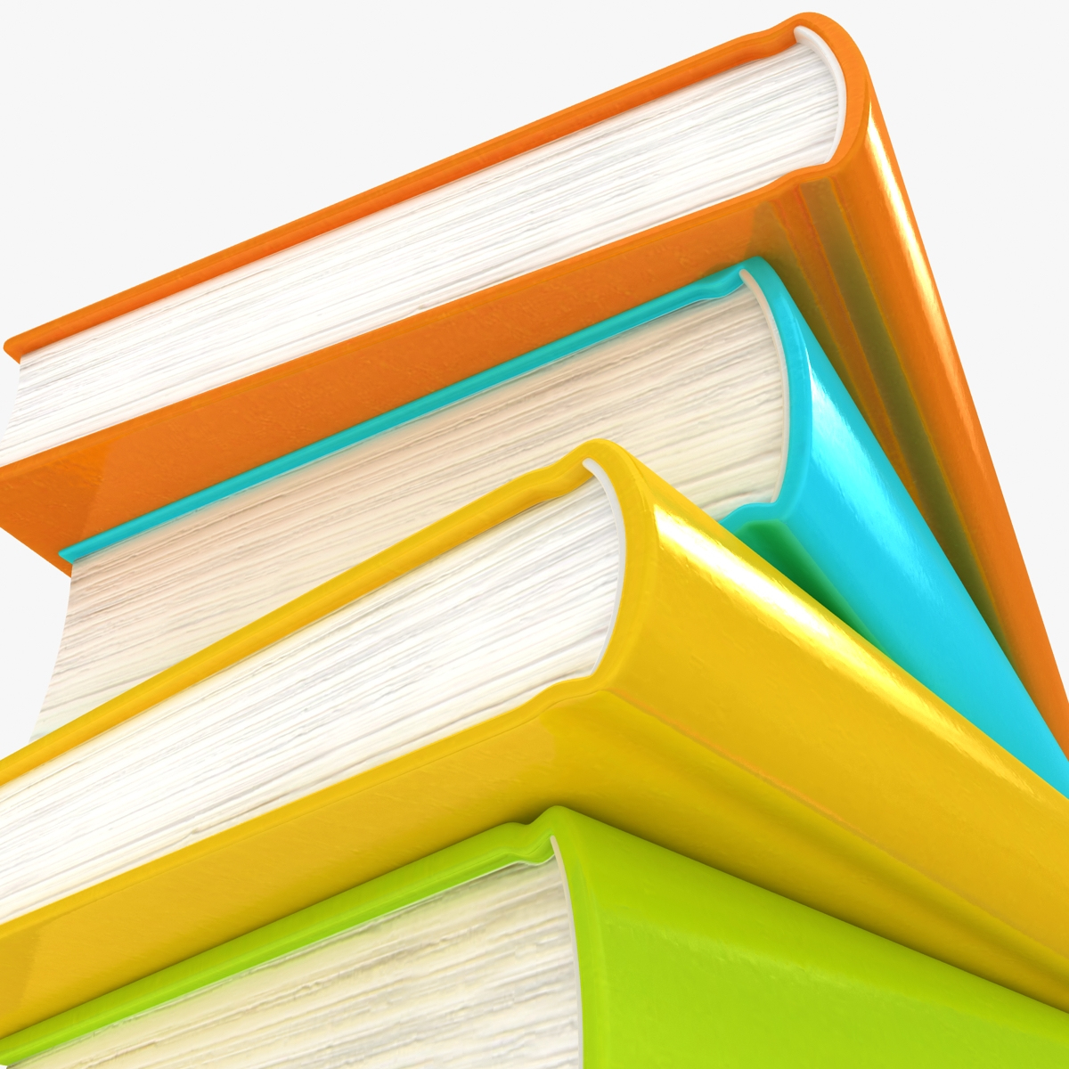realistic colorful books 3ds