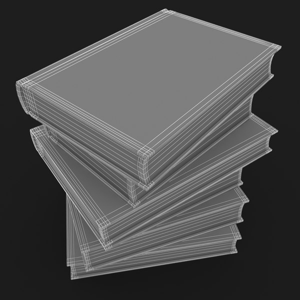 realistic colorful books 3ds