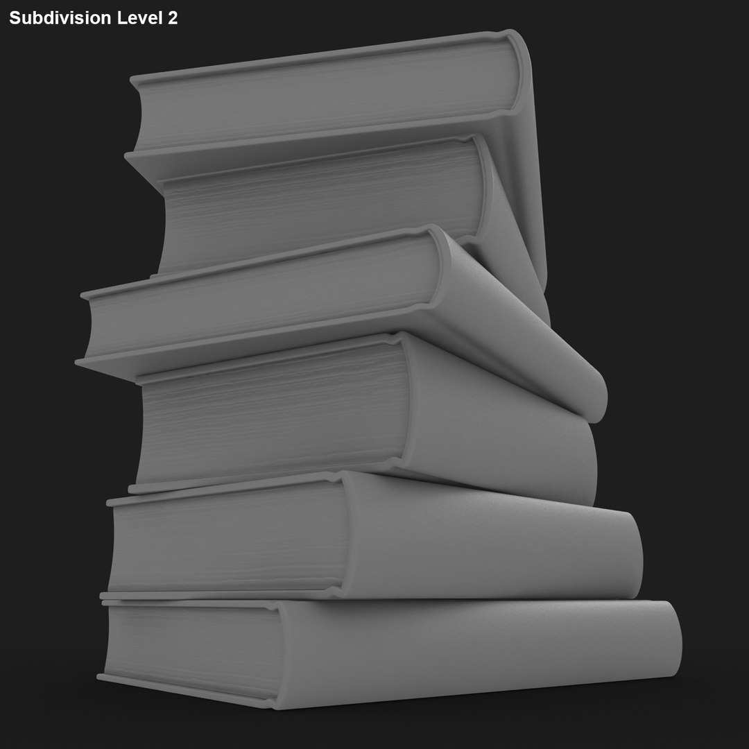 Realistic Colorful Books 3ds