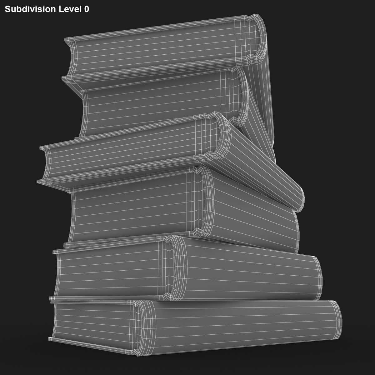 realistic colorful books 3ds