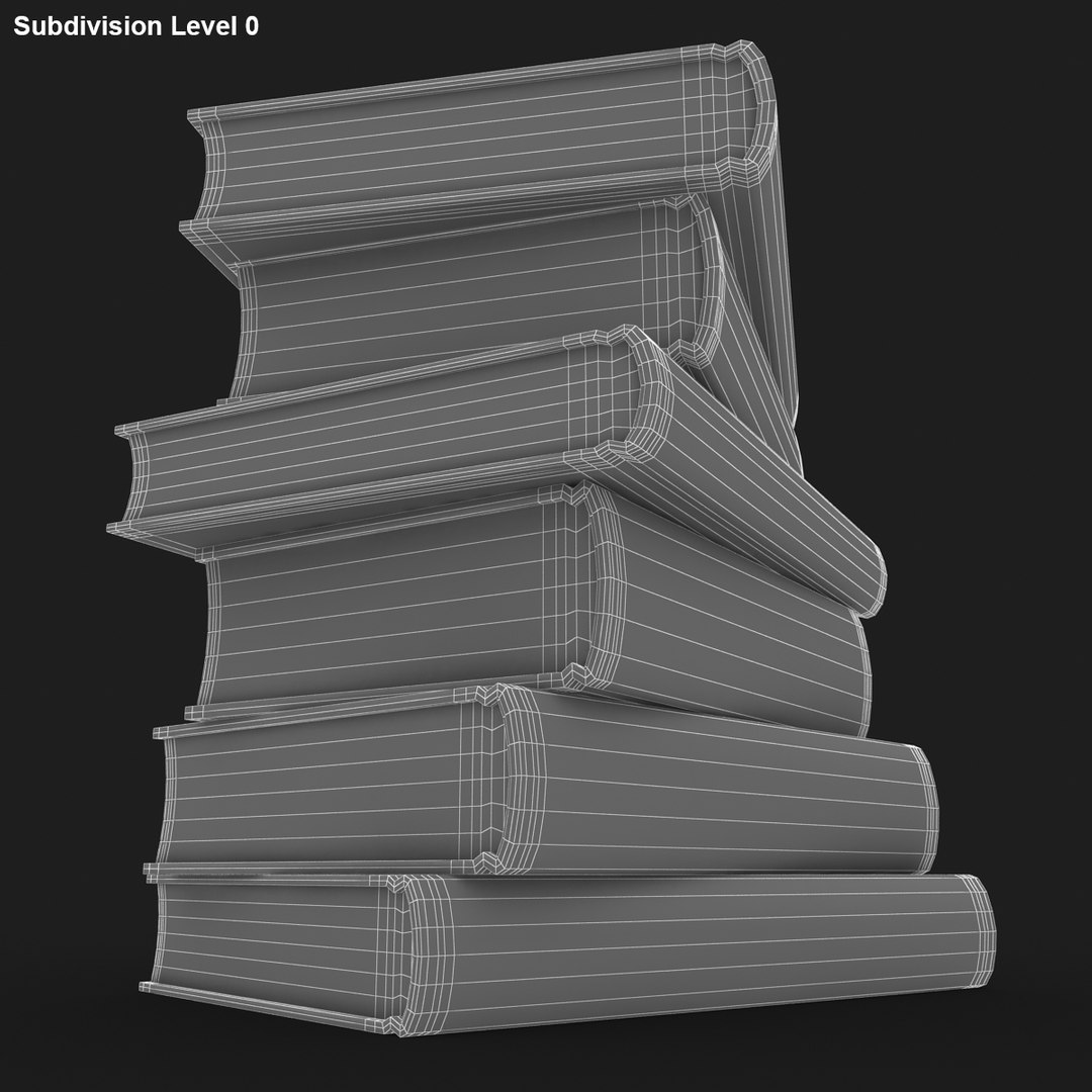 Realistic Colorful Books 3ds