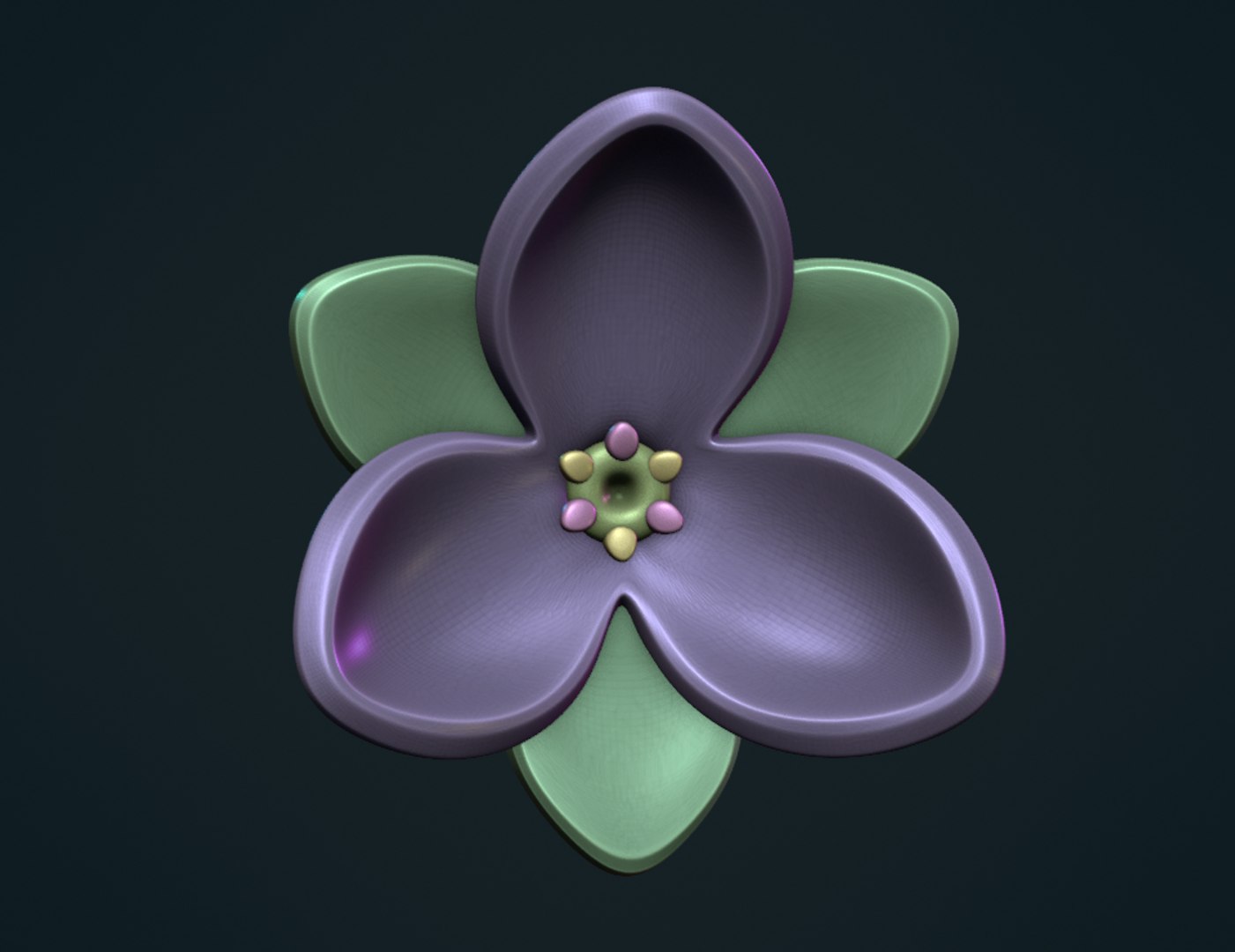 3D Printable Flower - TurboSquid 1912798