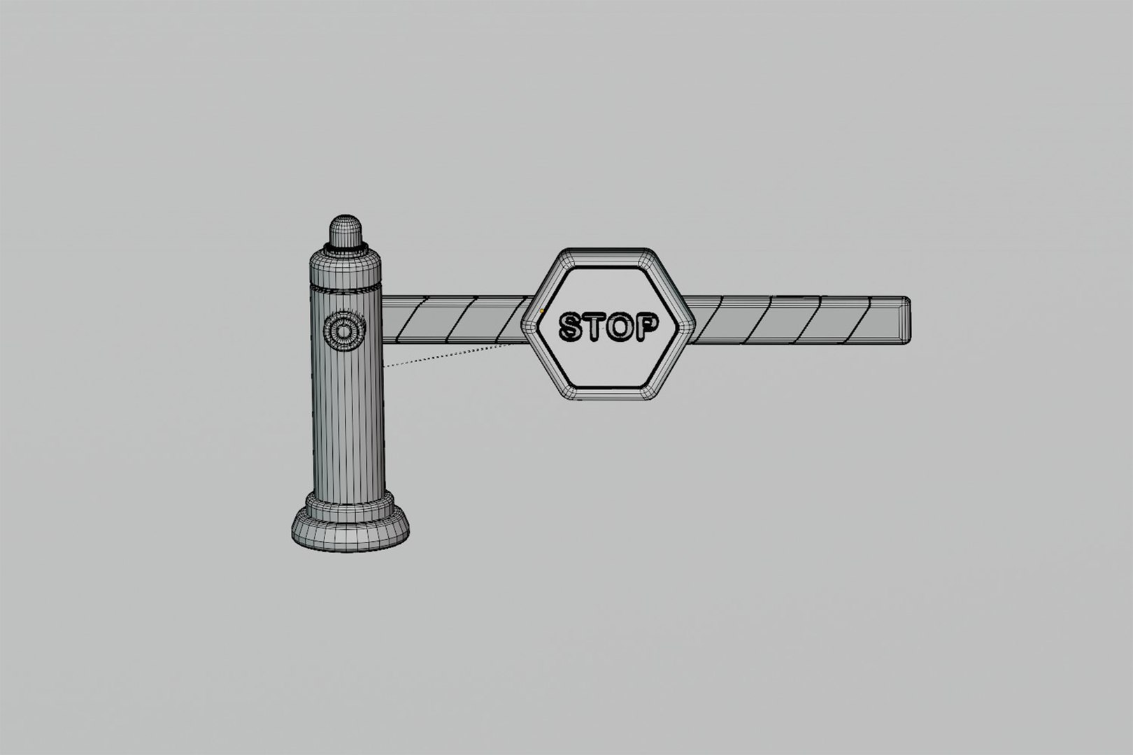 Traffic Barrier Cartoon 3D Model - TurboSquid 2578329