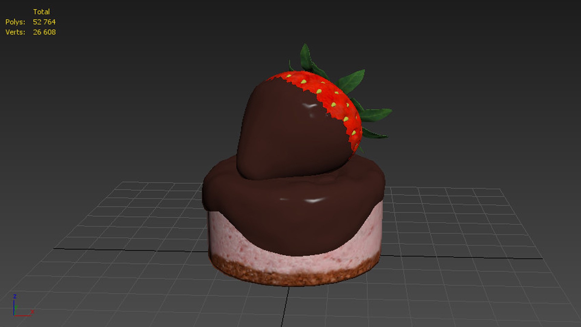 Strawberry Cheesecake With Chocolate 3D Model - TurboSquid 1957415