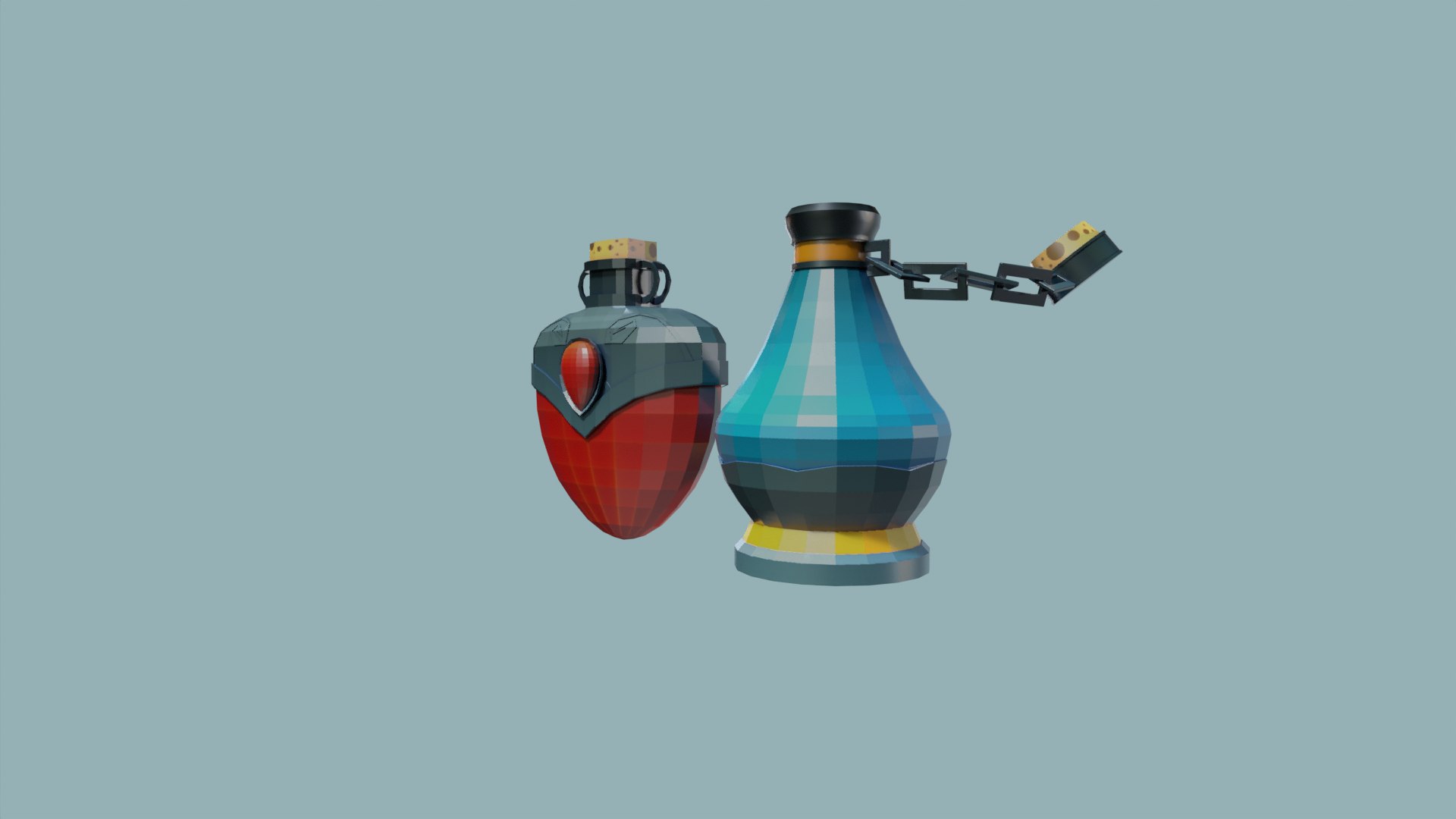 Free 3D LowPoly Potions Model - TurboSquid 2095049