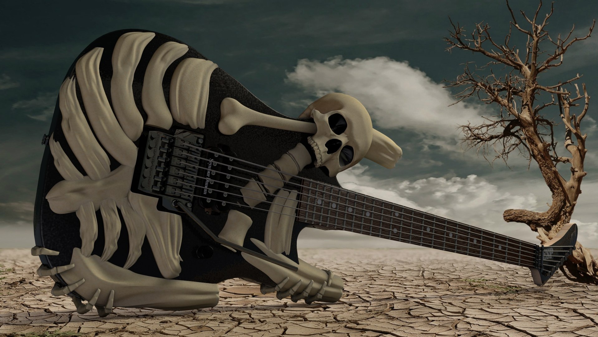 George Lynch Esp Skull 3d Obj