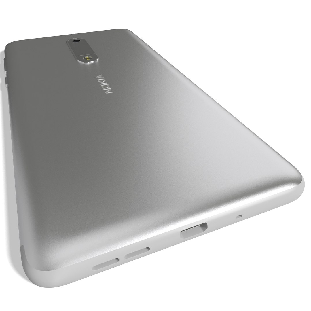 Realistic Nokia 5 Silver 3d Max