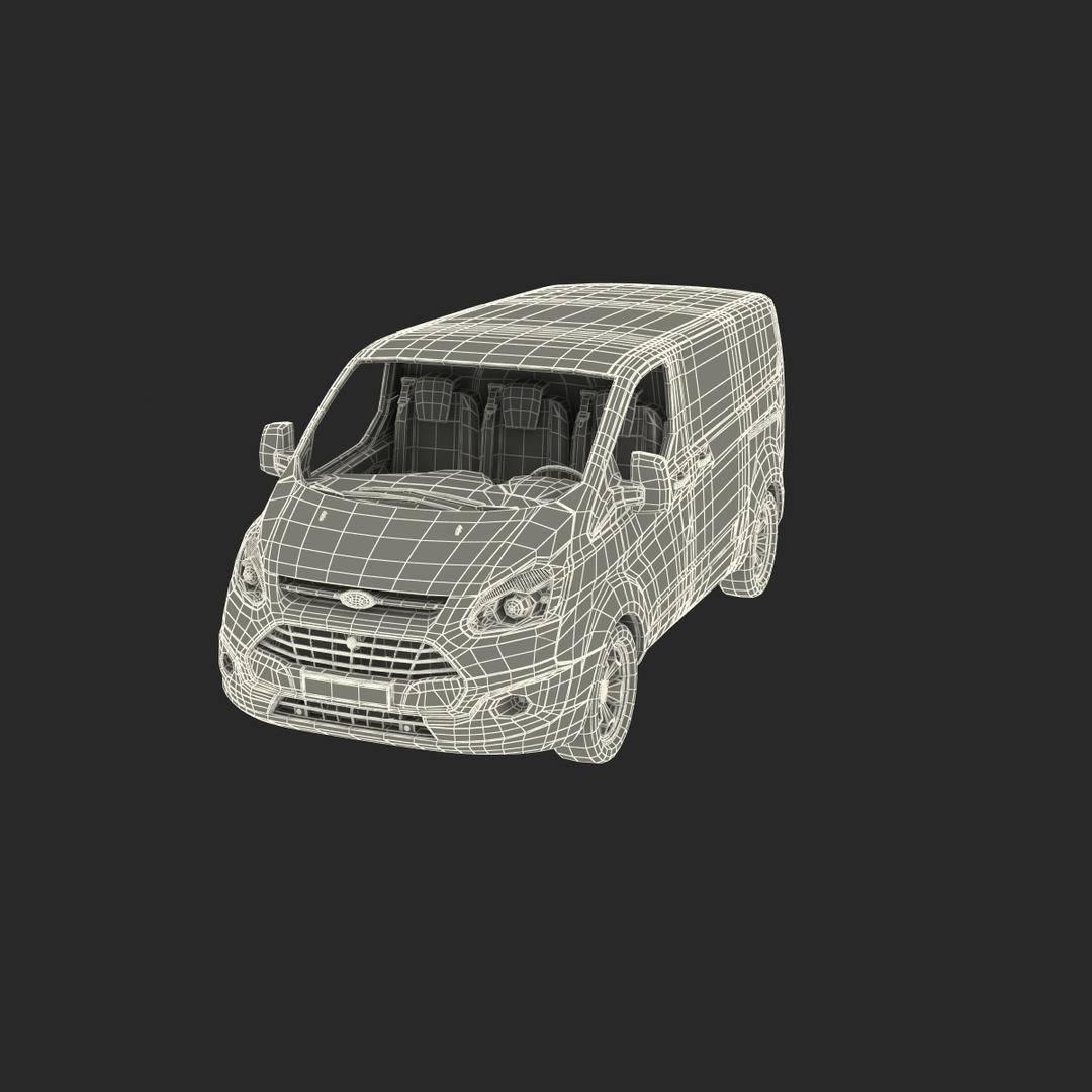 3d transit 2013 rigged van model