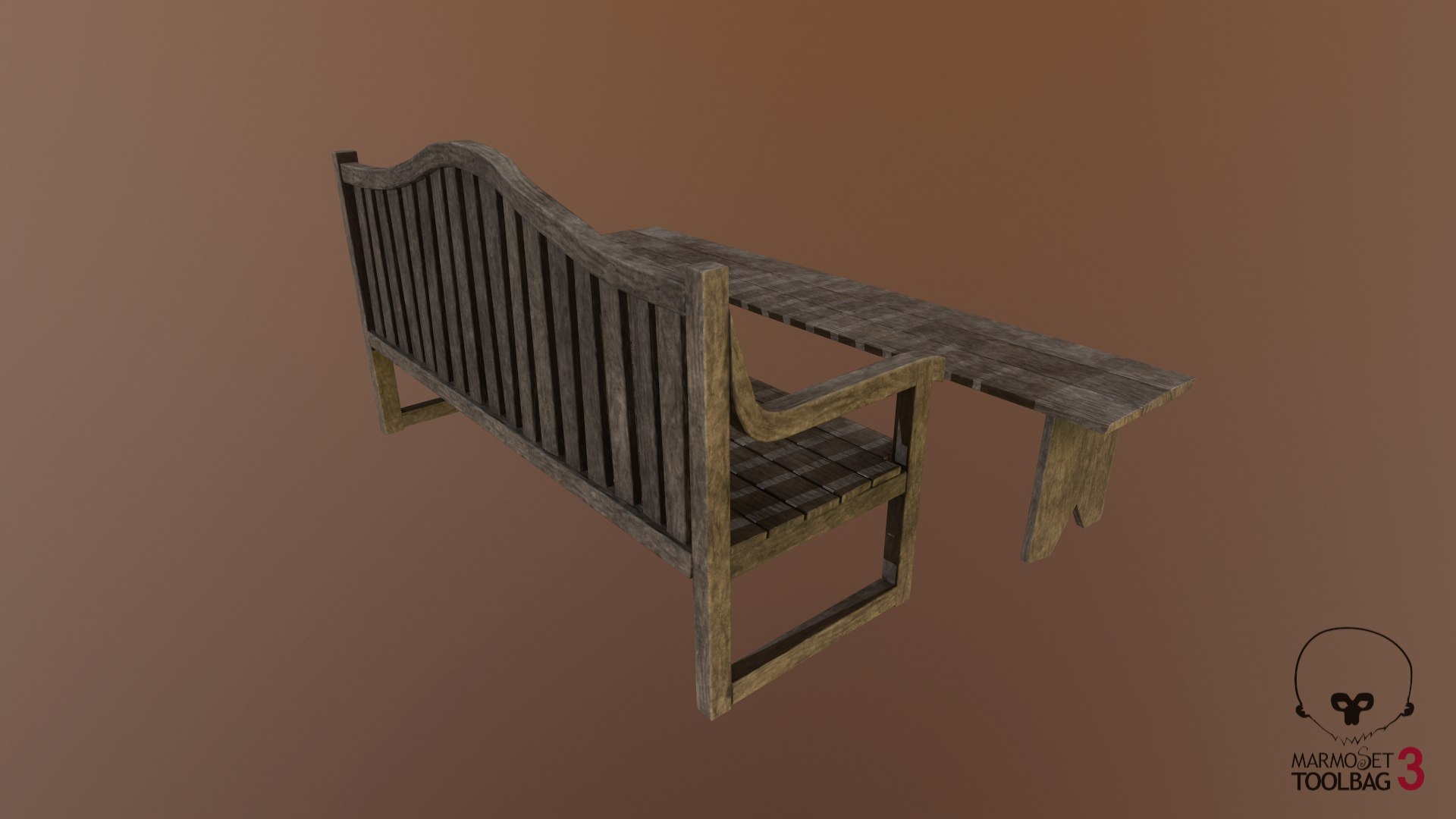 3D Western Benches Model - TurboSquid 1371109