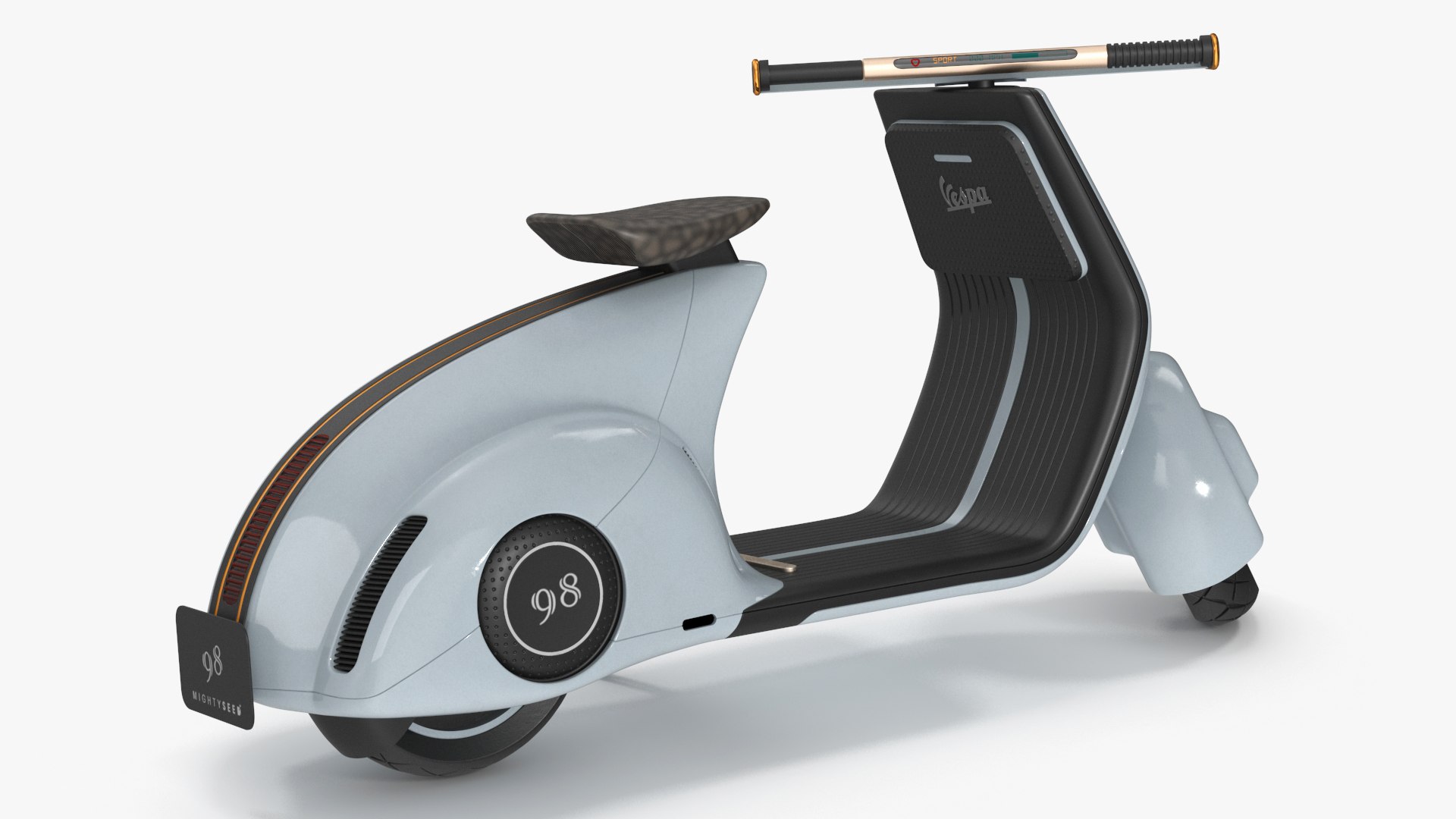 Electric Scooter Vespa 98 Blue Rigged 3D Model - TurboSquid 2217530