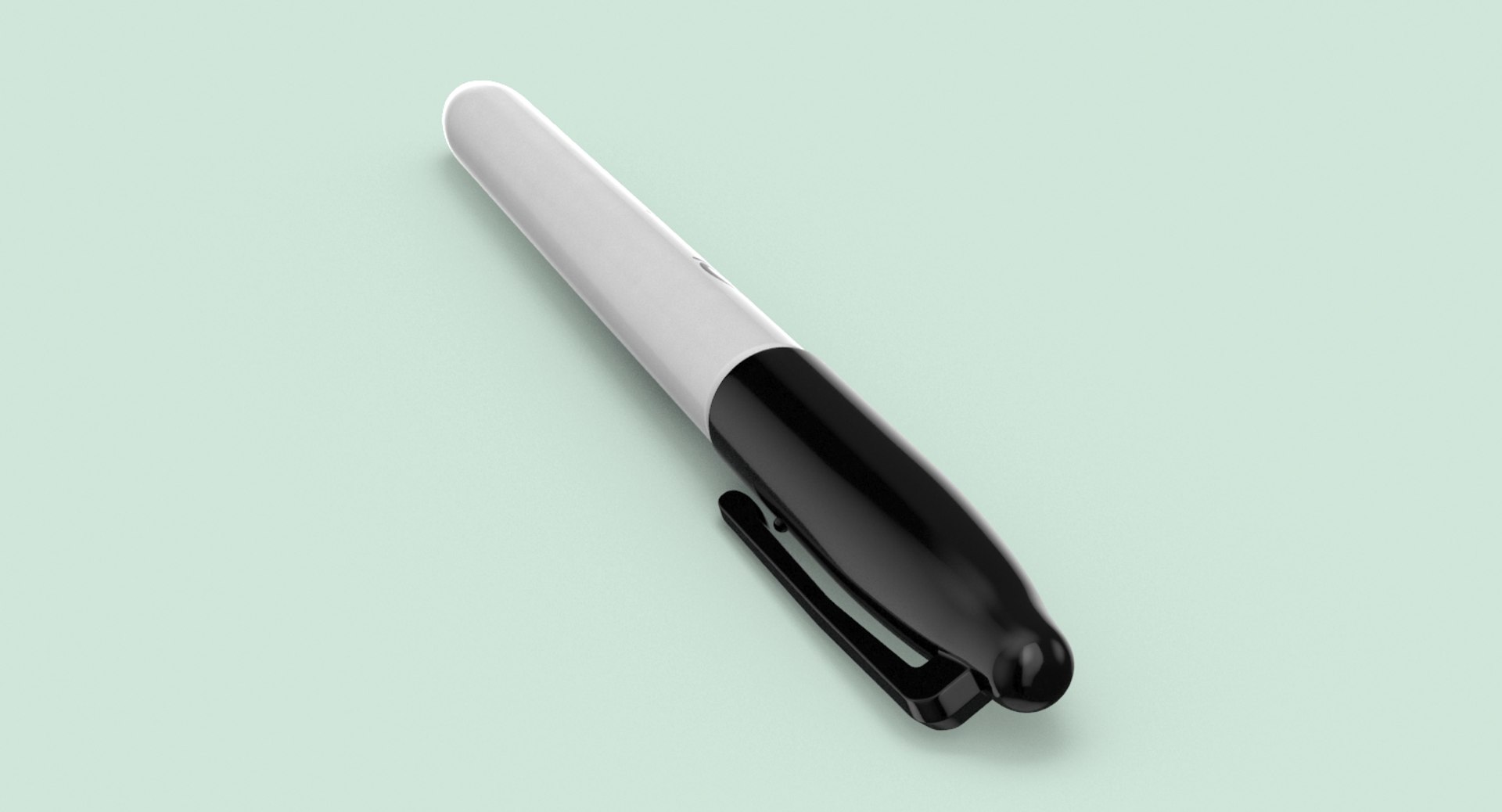 Standard-sharpie-marker---branded-cap-on Model - TurboSquid 1312488