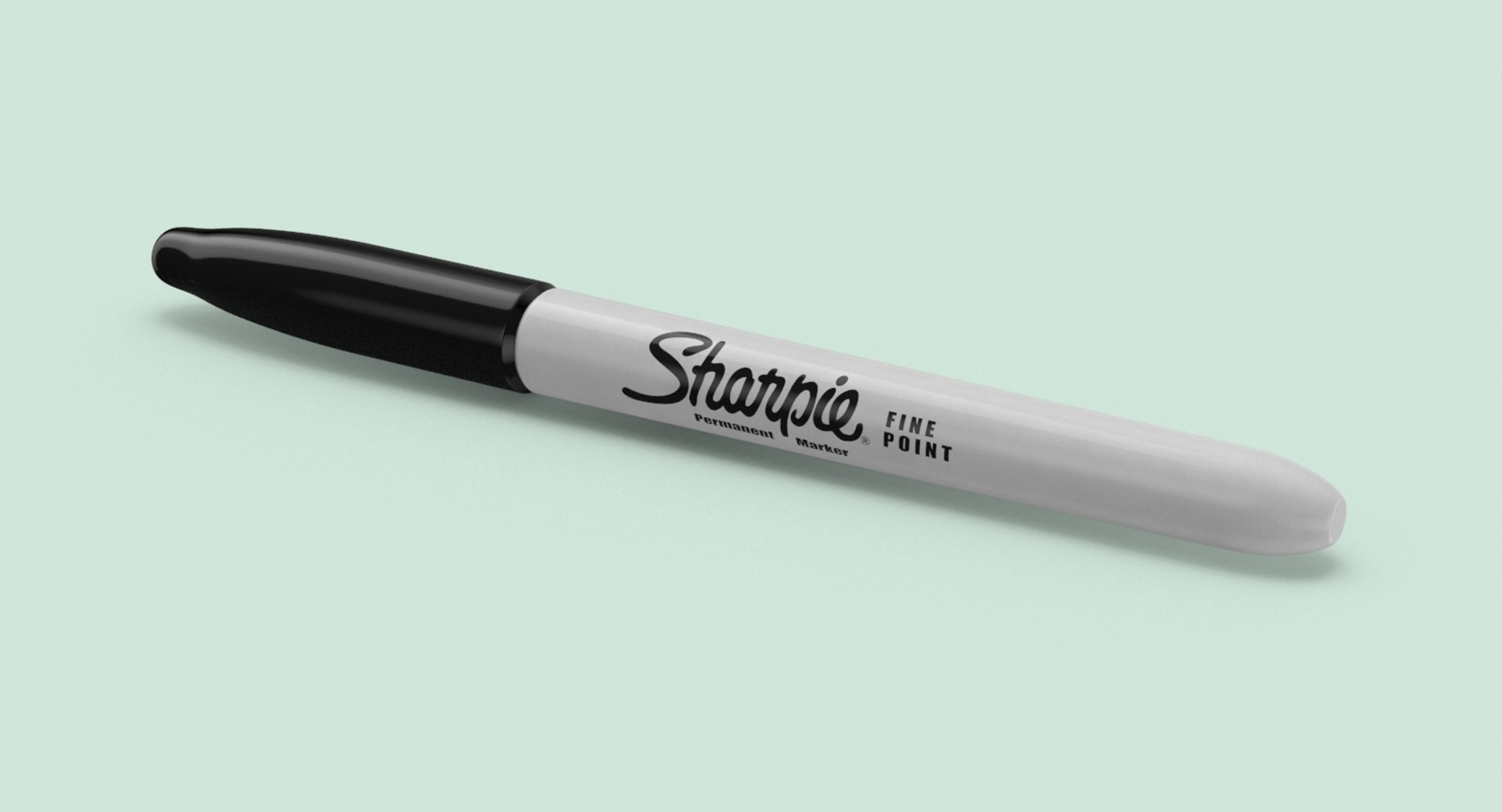 Standard-sharpie-marker---branded-cap-on model - TurboSquid 1312488